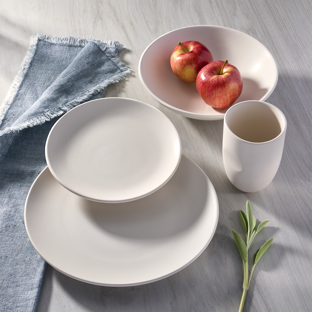 Oxford Unni-Sage Stoneware 16 Piece Dinnerware Set Service for 4 ...